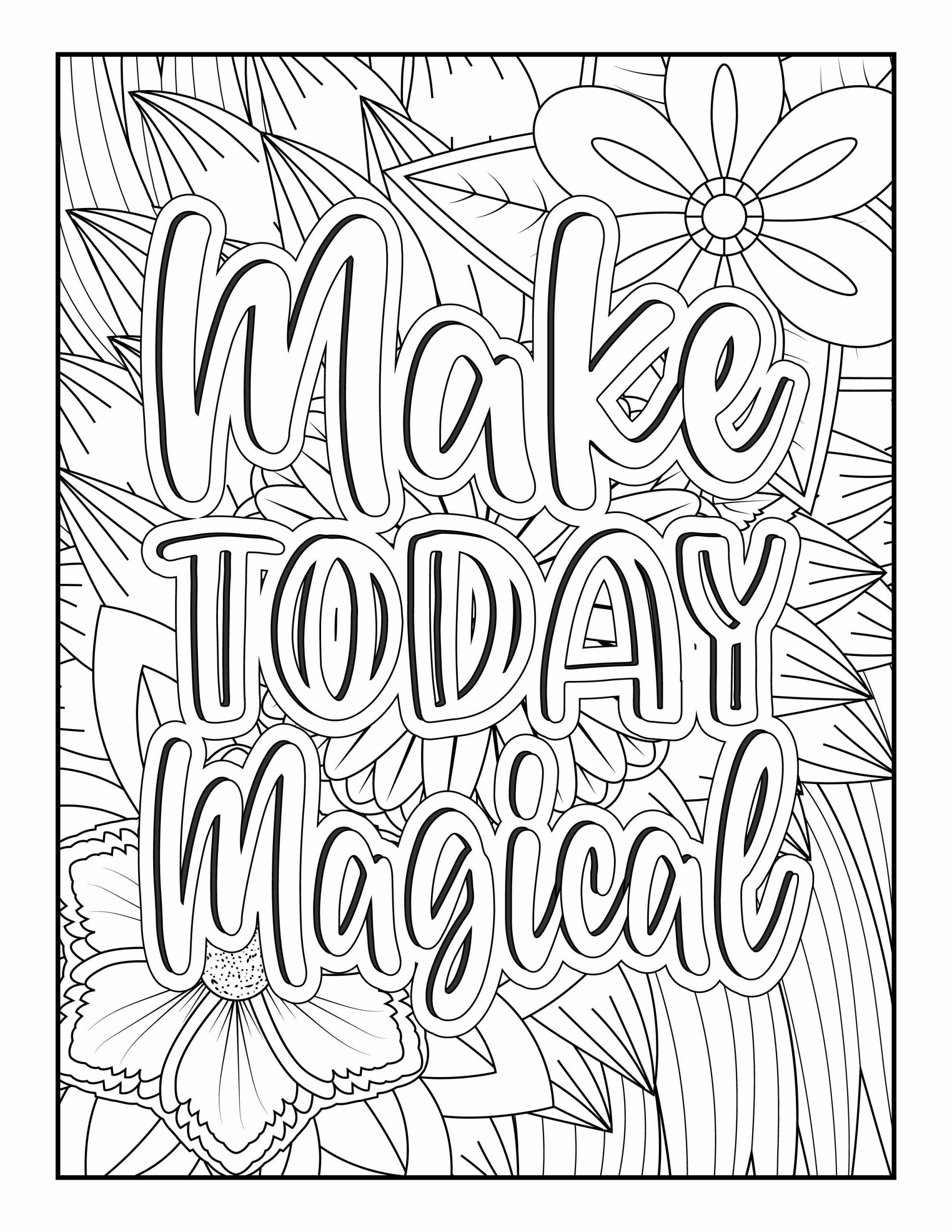 Find Your Zen with Free Motivational Coloring Pages for Adults: 13 Life ...