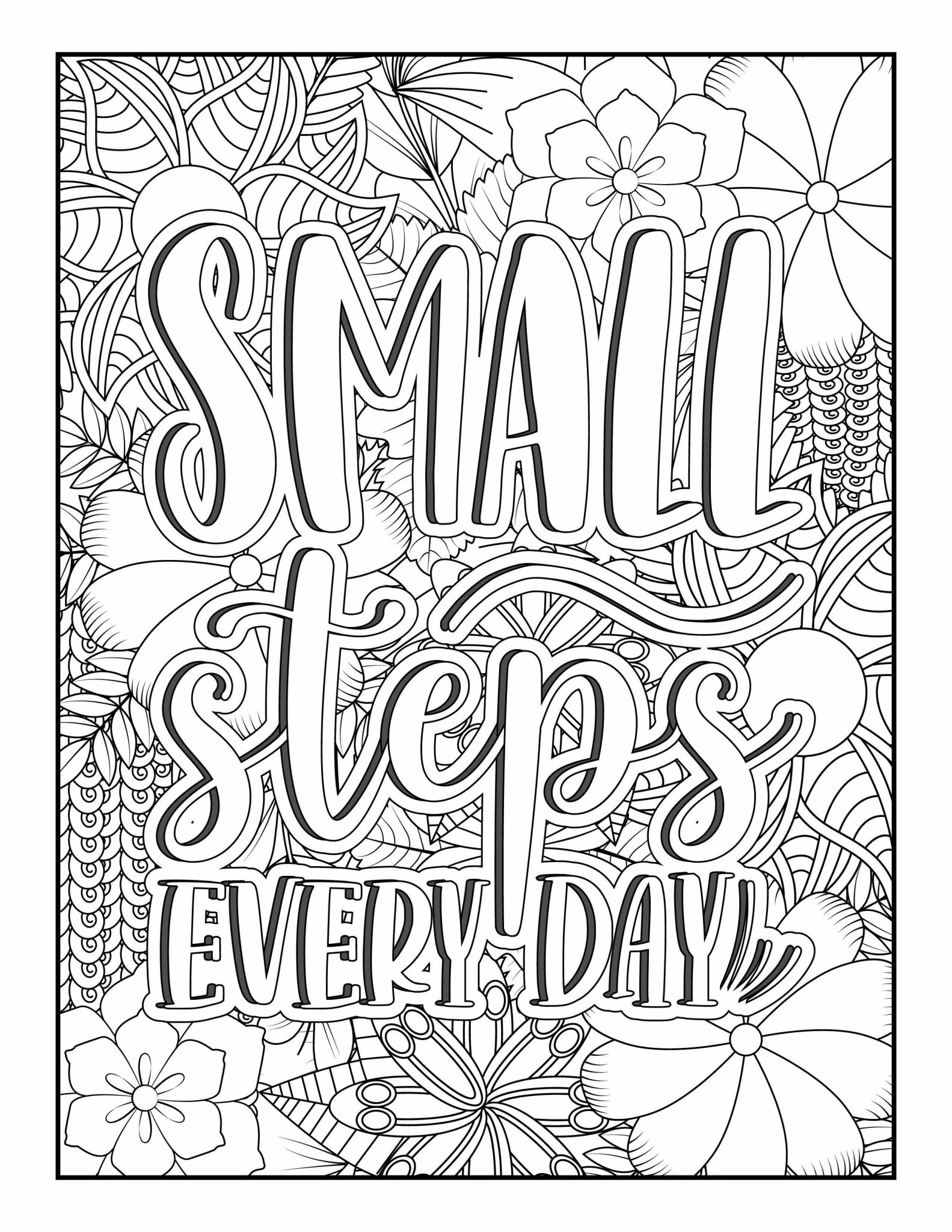Find Your Zen with Free Motivational Coloring Pages for Adults: 13 Life ...