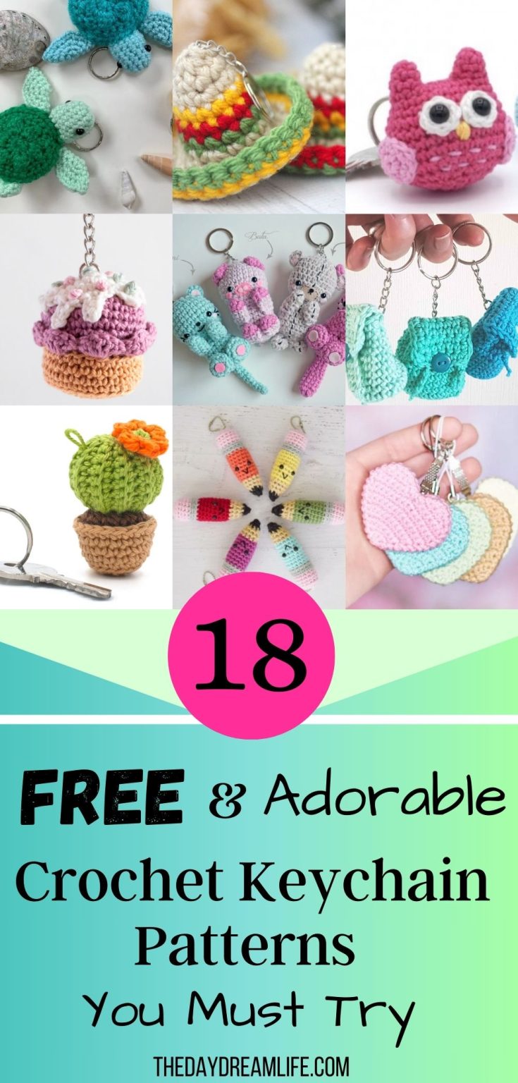 Charm in Your Pocket: 18 Cute and Free Crochet Keychain Patterns You'll ...
