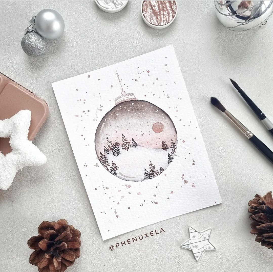 19 Enchanting Watercolor Christmas Card Ideas.