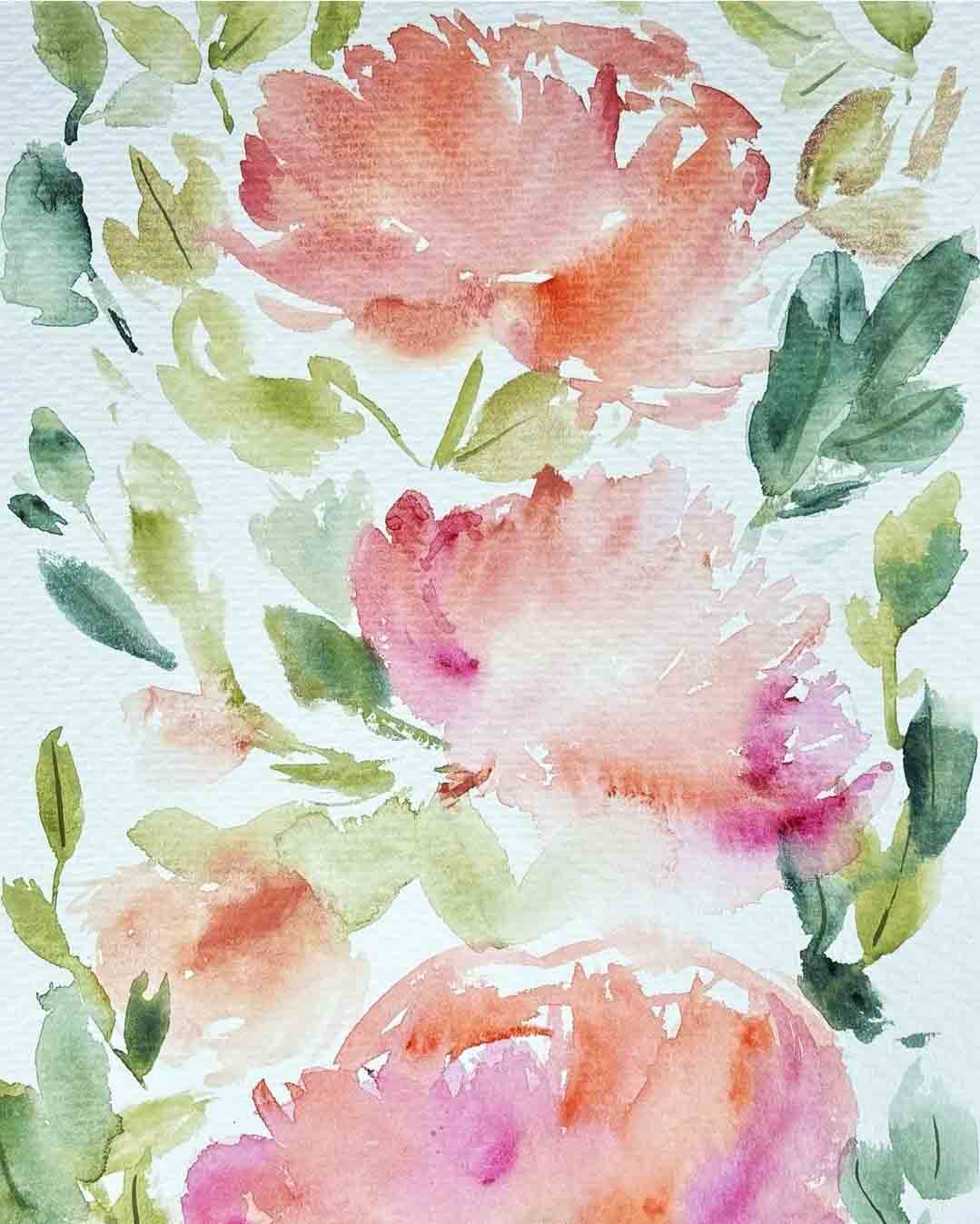 20 Watercolor Loose Watercolor Florals To Inspire You.