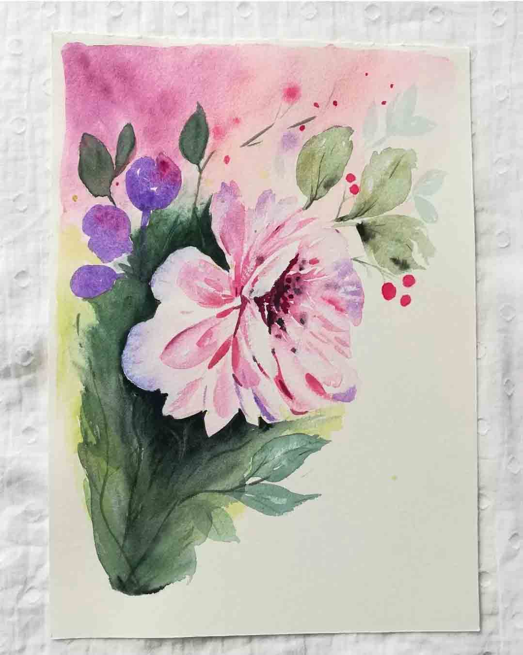 20 Watercolor Loose Watercolor Florals To Inspire You.