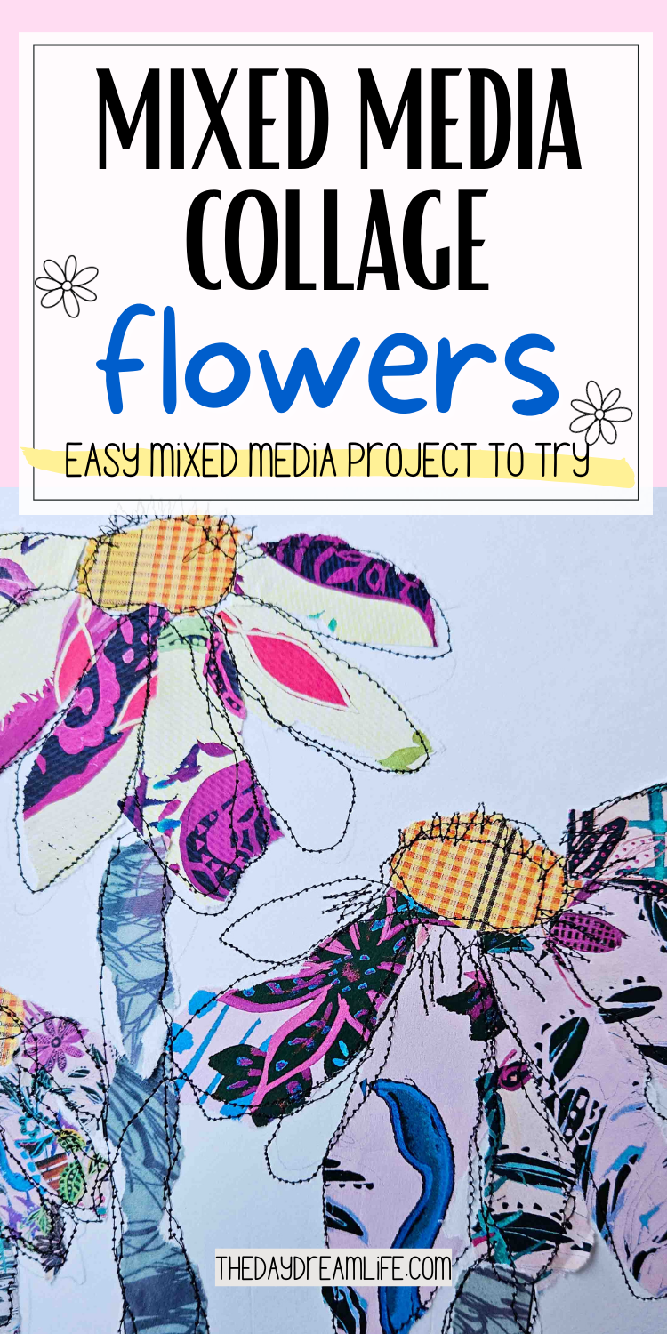 Mixed Media Collage Flowers